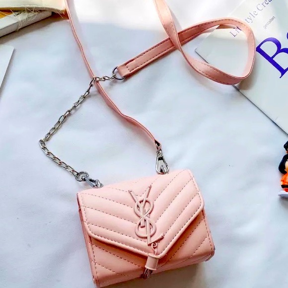 Accessories | Pink Quilted Mini Crossbody Bag For Girls Trendy Kids ...